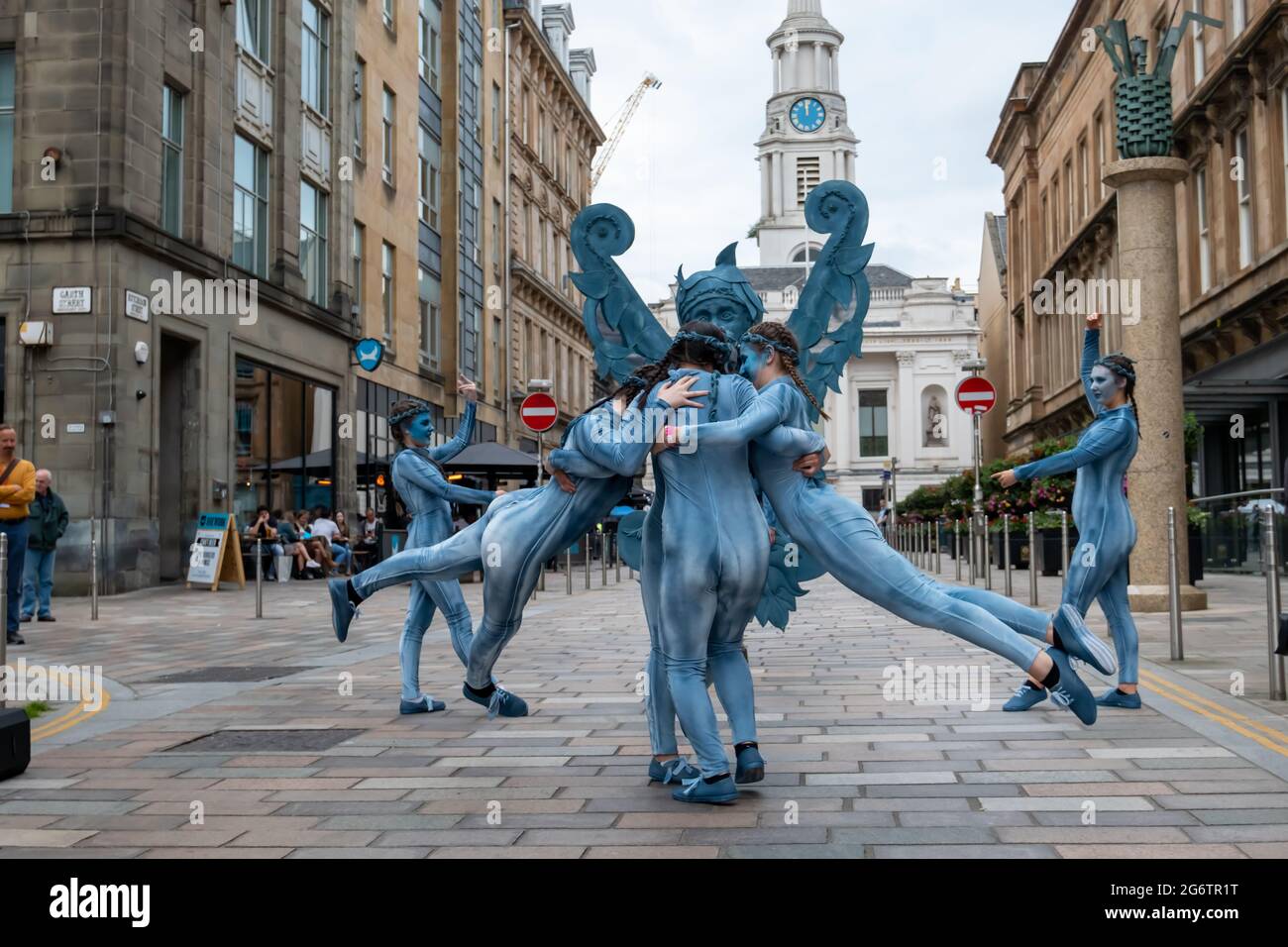 Glasgow, Scotland, UK. 8th July, 2021. Performers during the opening ...