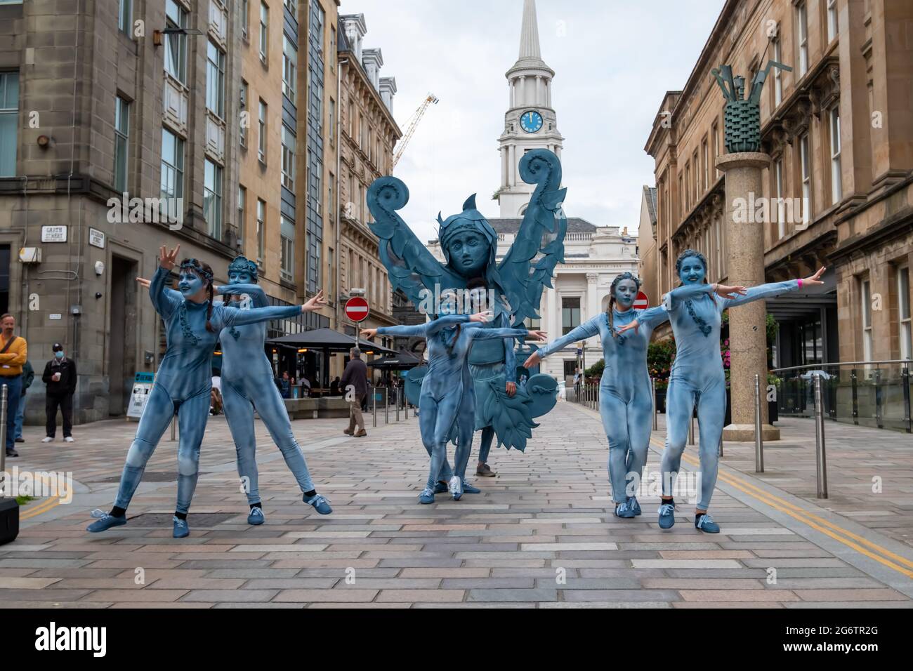 Glasgow, Scotland, UK. 8th July, 2021. Performers during the opening ...