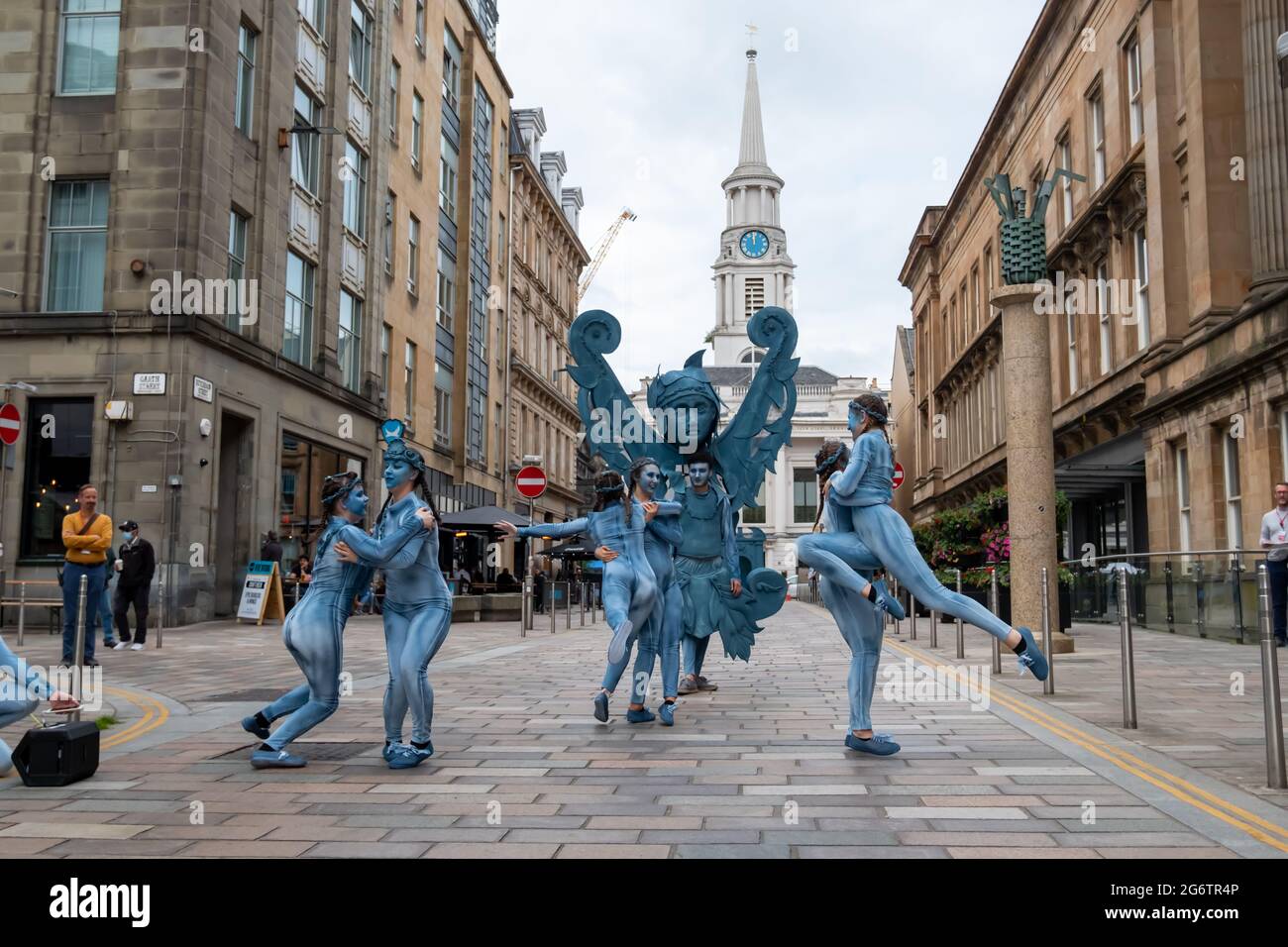 Glasgow, Scotland, UK. 8th July, 2021. Performers during the opening ...
