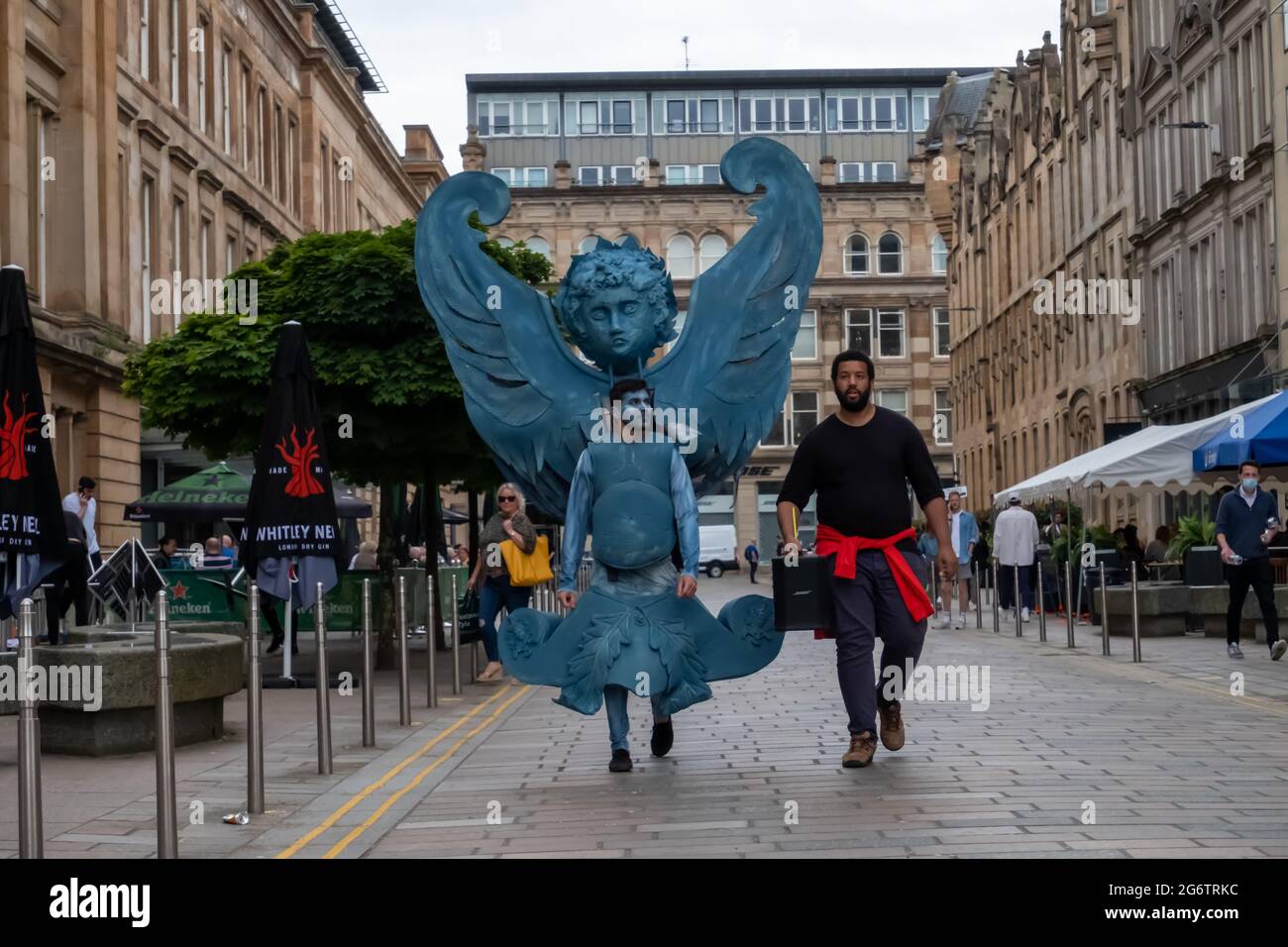Glasgow, Scotland, UK. 8th July, 2021. Performers during the opening ...
