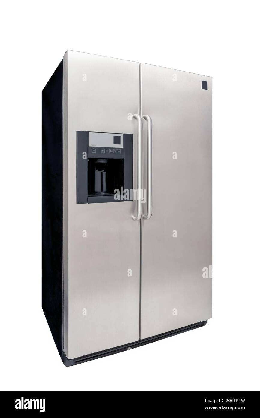 A closed home kitchen model stainless steel refrigerator freezer ...