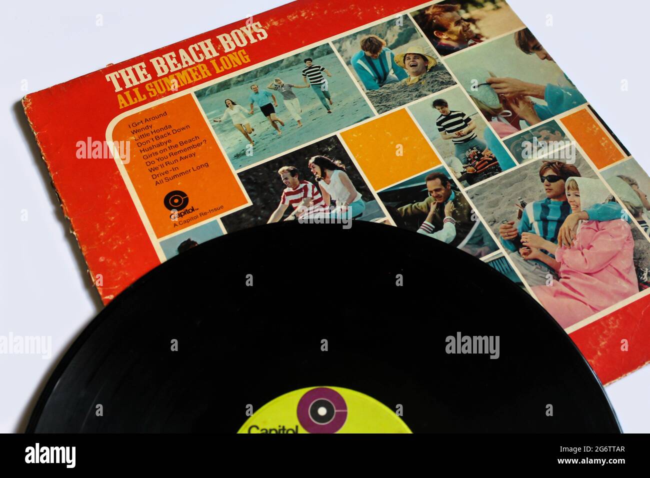 Classic rock band, The Beach Boys music album on vinyl record LP disc ...