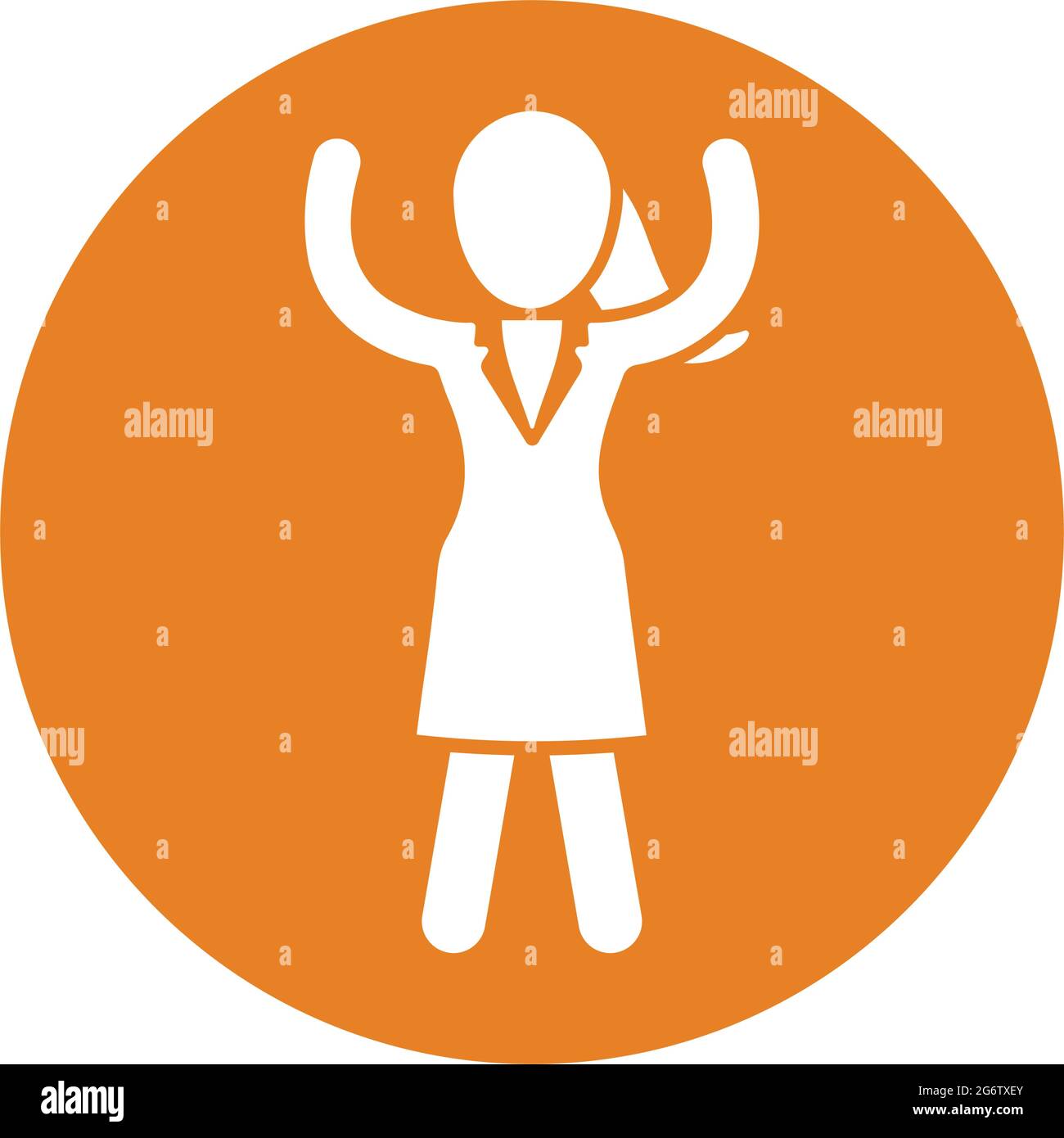 Success, hands up icon - Simple editable vector EPS file Stock Vector ...