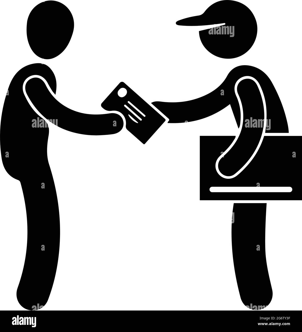 Male figure, postman icon - Vector EPS file. Perfect use for print ...