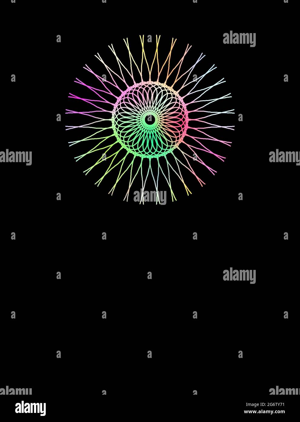 Spiritual background for meditation with colorful mandala isolated in ...