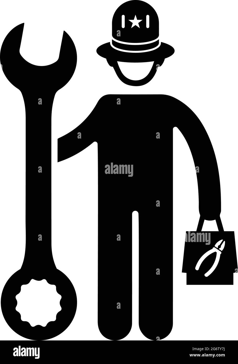 Repair, serviceman icon - Simple editable vector EPS file Stock Vector ...