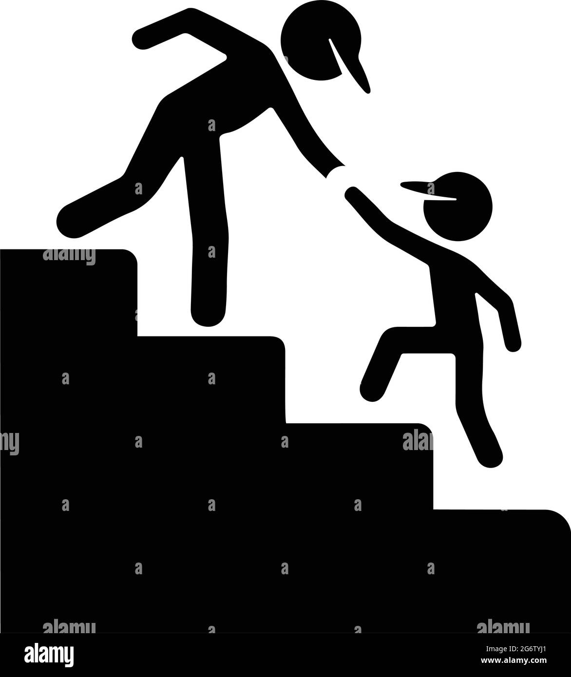 Stair steps, help icon - Simple editable vector EPS file Stock Vector ...