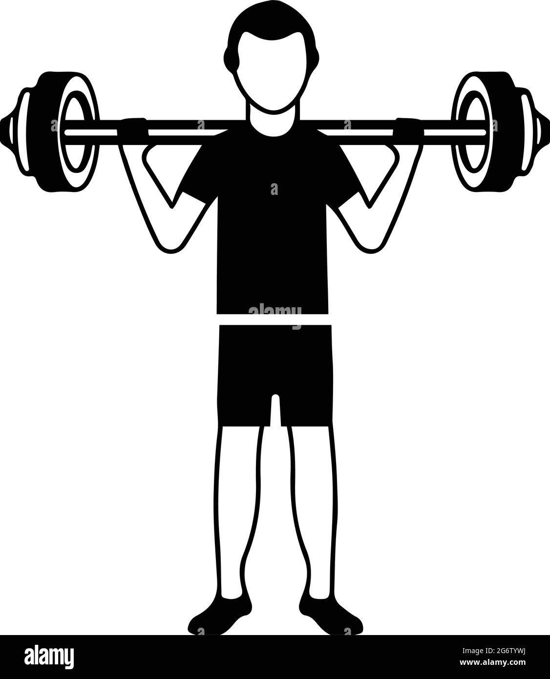 Training Gym Weightlifter Icon Simple Editable Vector EPS File