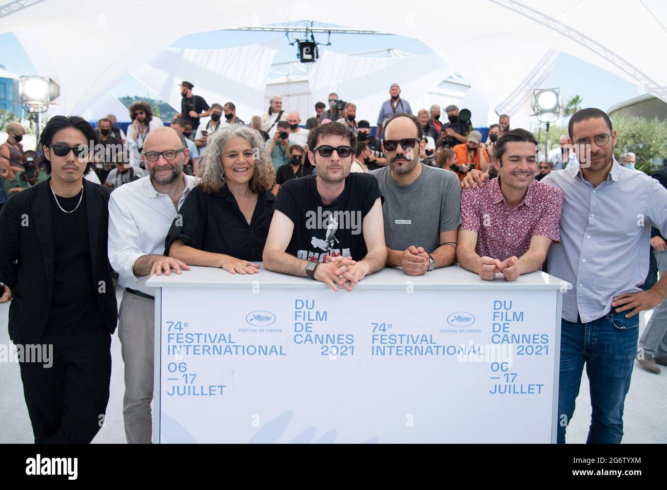 Cannes, France on July 08, 2021. Yu Shibuya, Vincent Poymiro, Arthur ...
