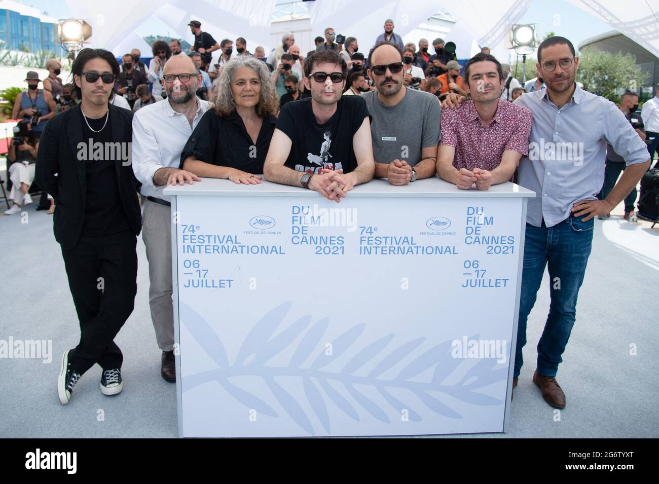 Cannes, France on July 08, 2021. Yu Shibuya, Vincent Poymiro, Arthur ...