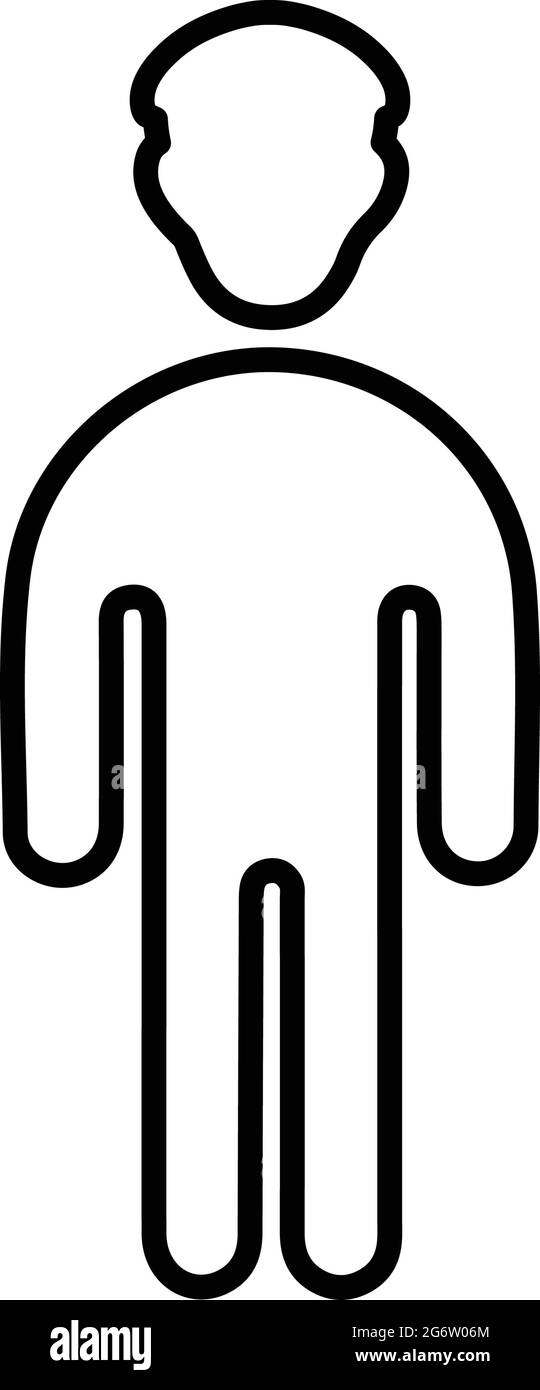 Male figure, client, man icon is isolated on white background. Use for ...