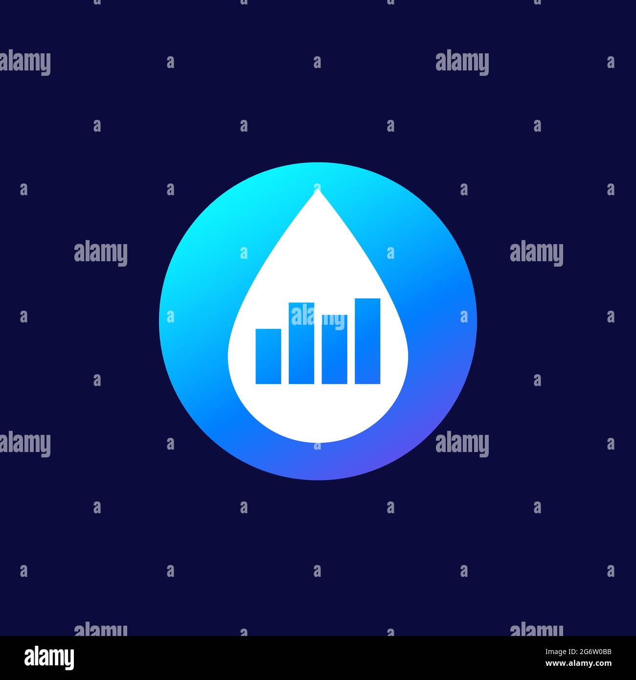 water level icon with graph, vector sign Stock Vector Image & Art - Alamy