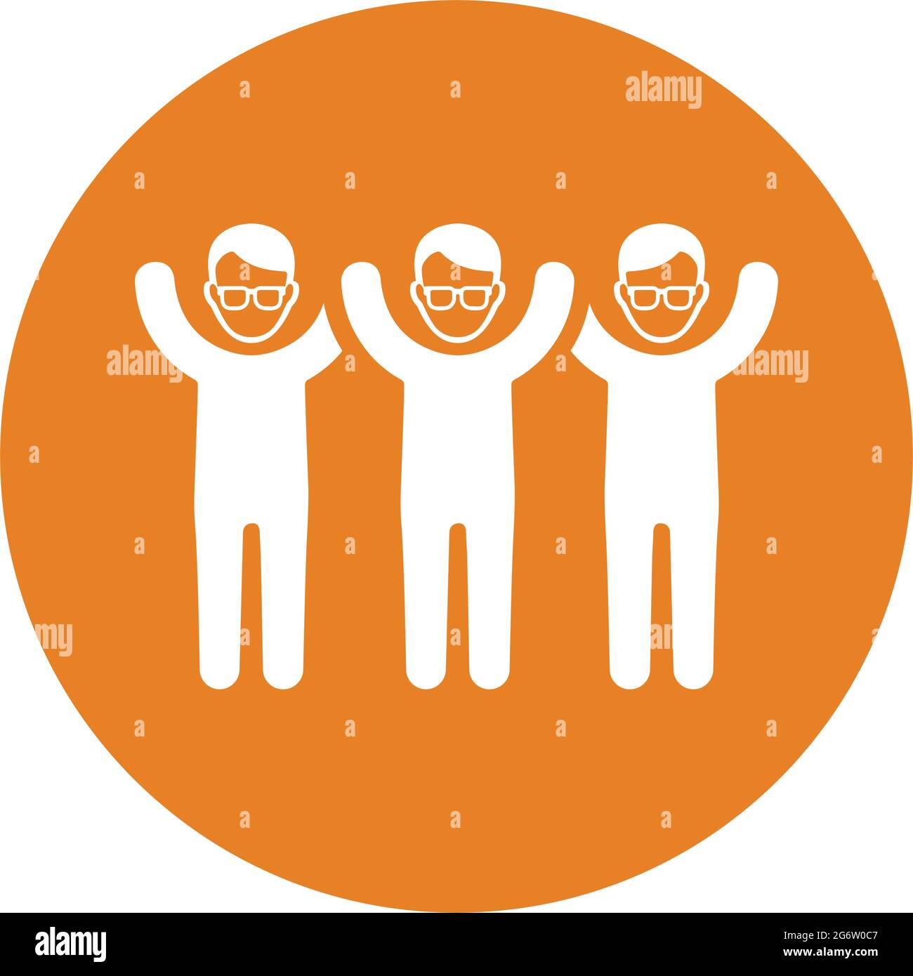 People, hands up icon - Use for commercial purposes, print media, web ...