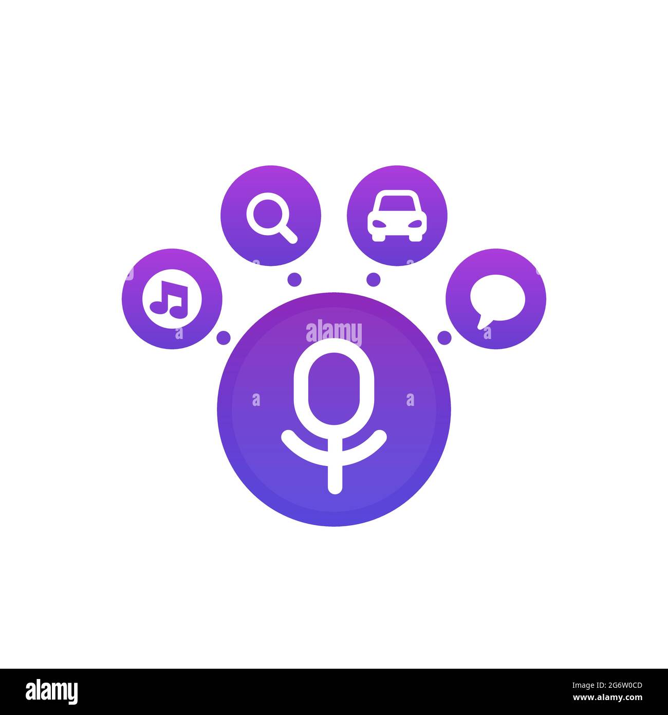 Voice assistant vector icons on white Stock Vector Image & Art - Alamy