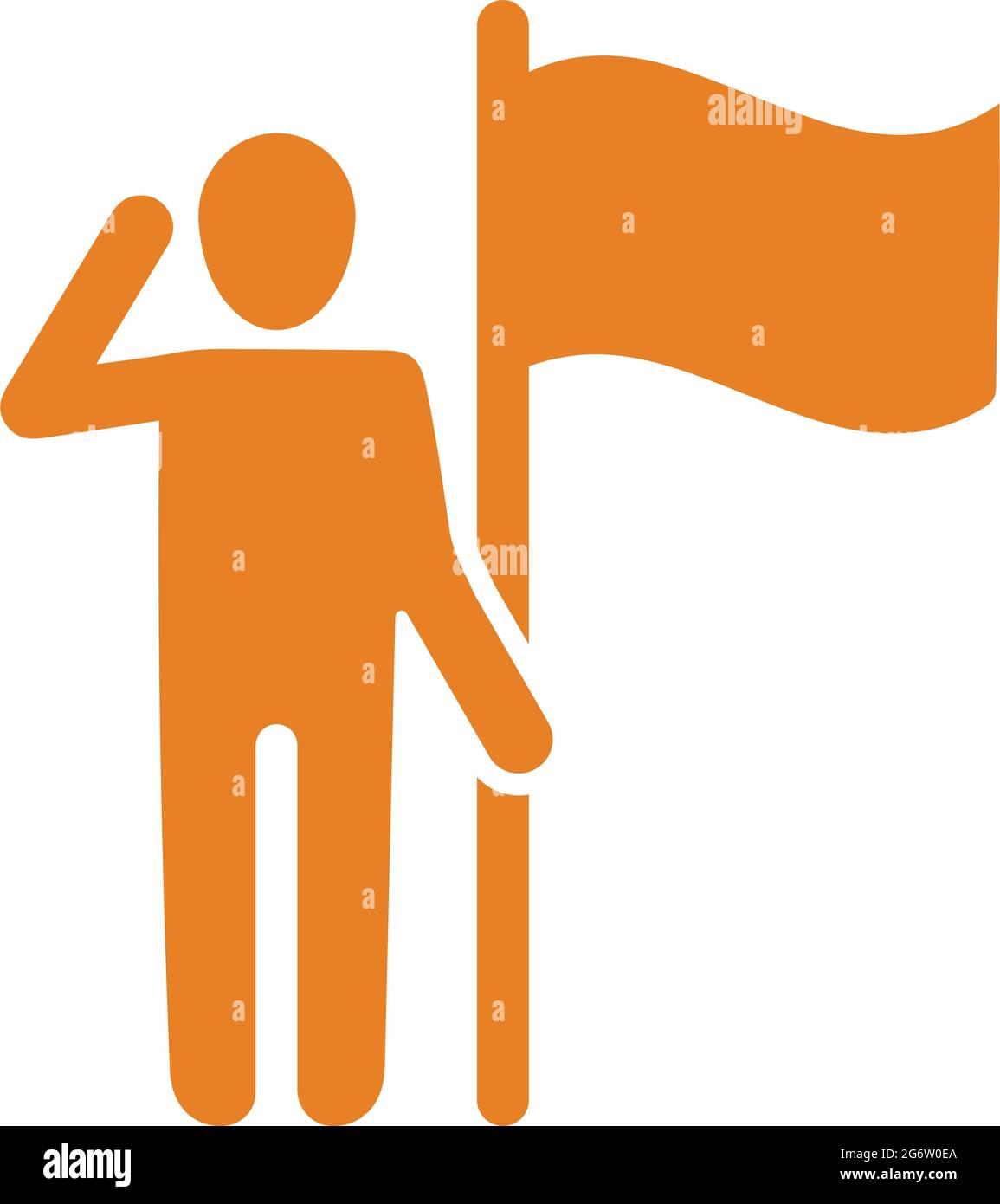 Patriotism, flag man icon - Vector EPS file. Perfect use for print ...