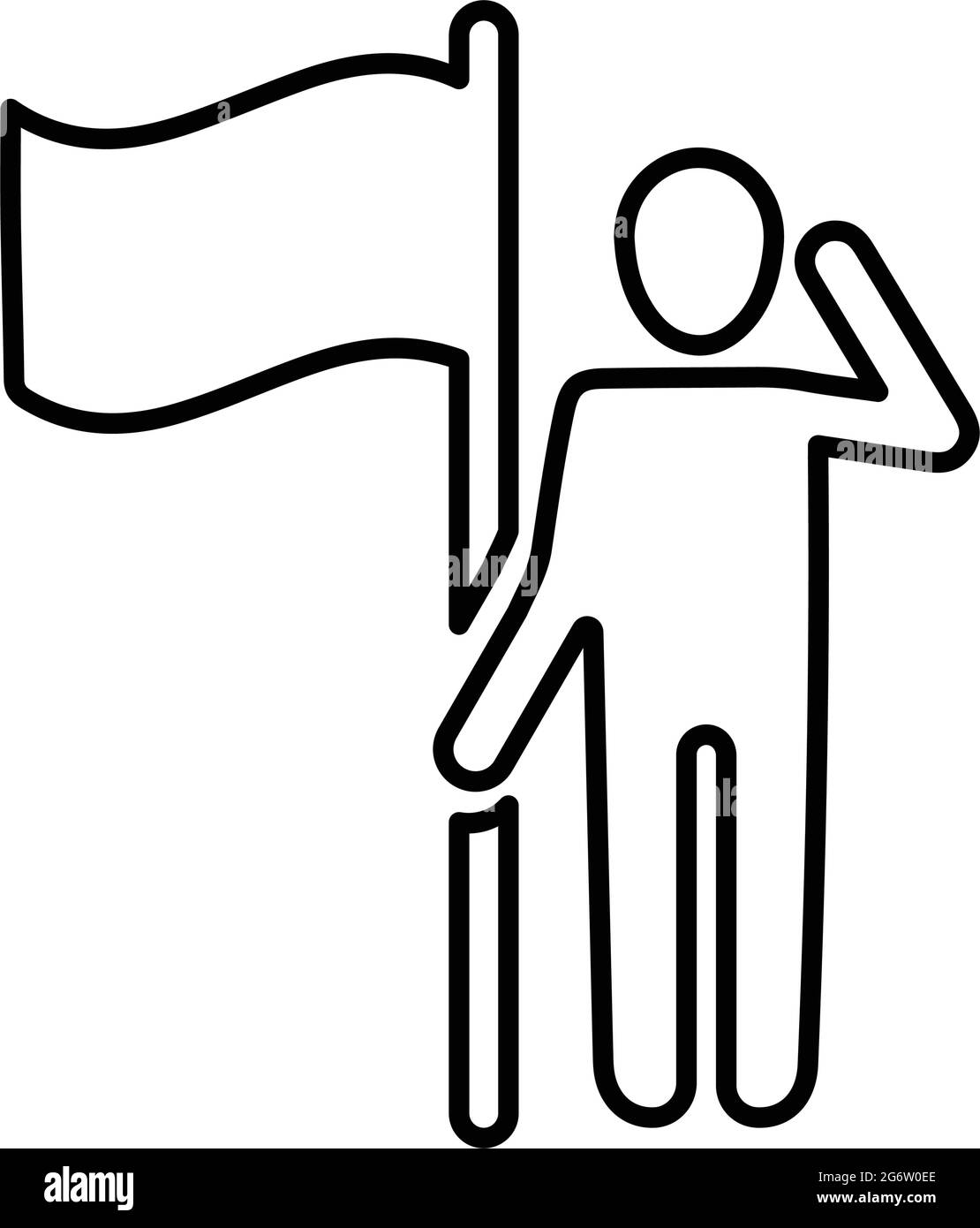 Patriotism, flag man icon - Vector EPS file. Perfect use for print ...