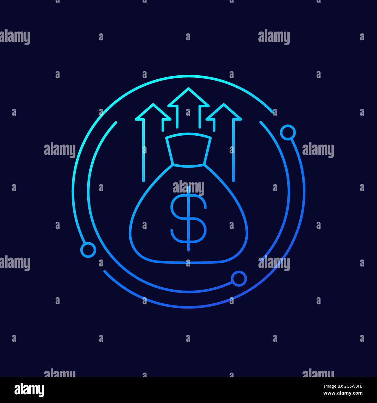 wealth growth line vector icon Stock Vector Image & Art - Alamy