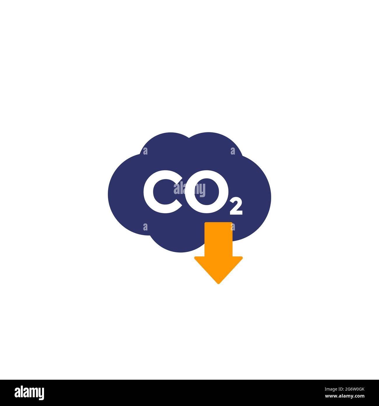 co2 gas, carbon emission reduction vector icon Stock Vector Image & Art ...