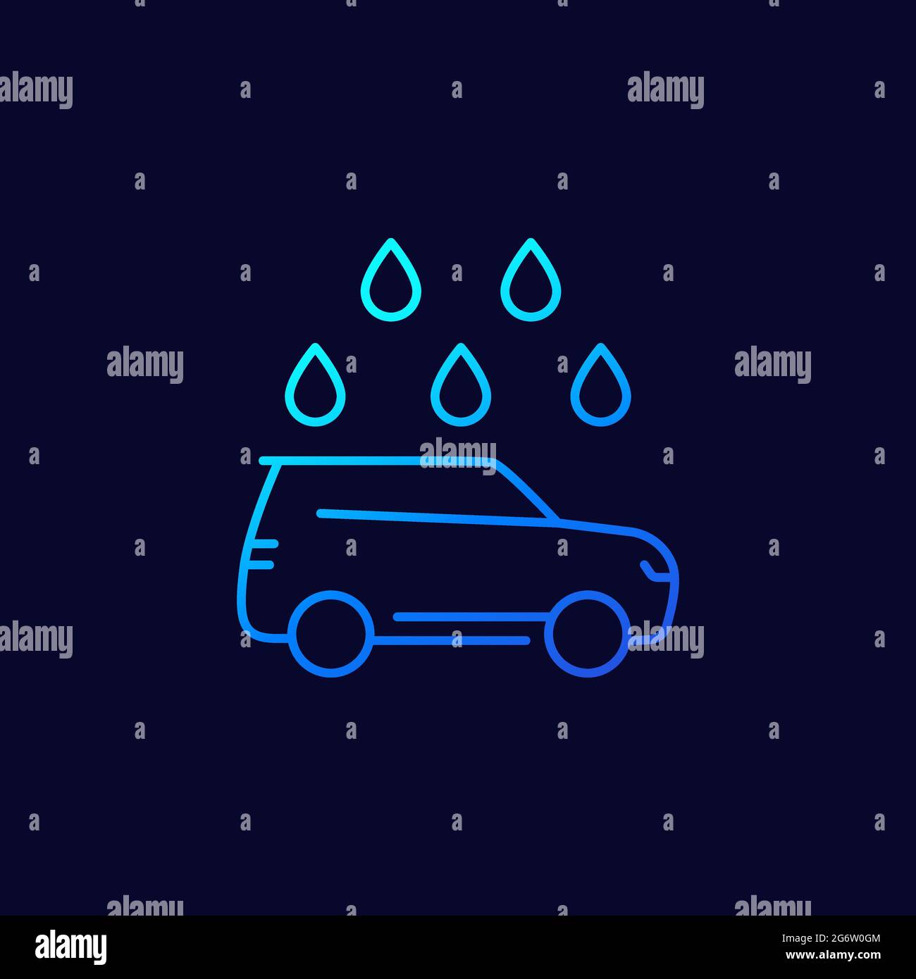 car wash line icon on dark Stock Vector Image & Art - Alamy