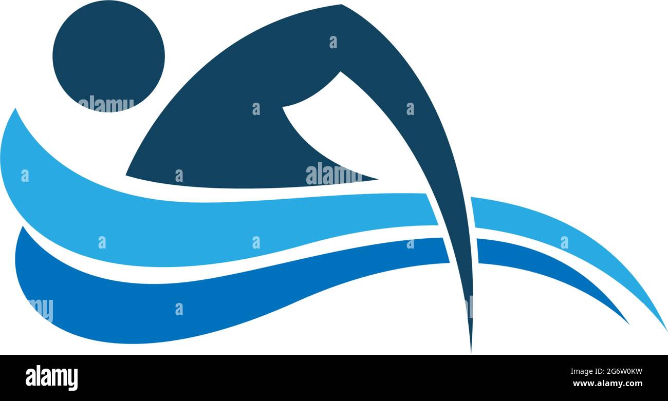 Swim. Swimming icon logo design concept illustration vector Stock ...