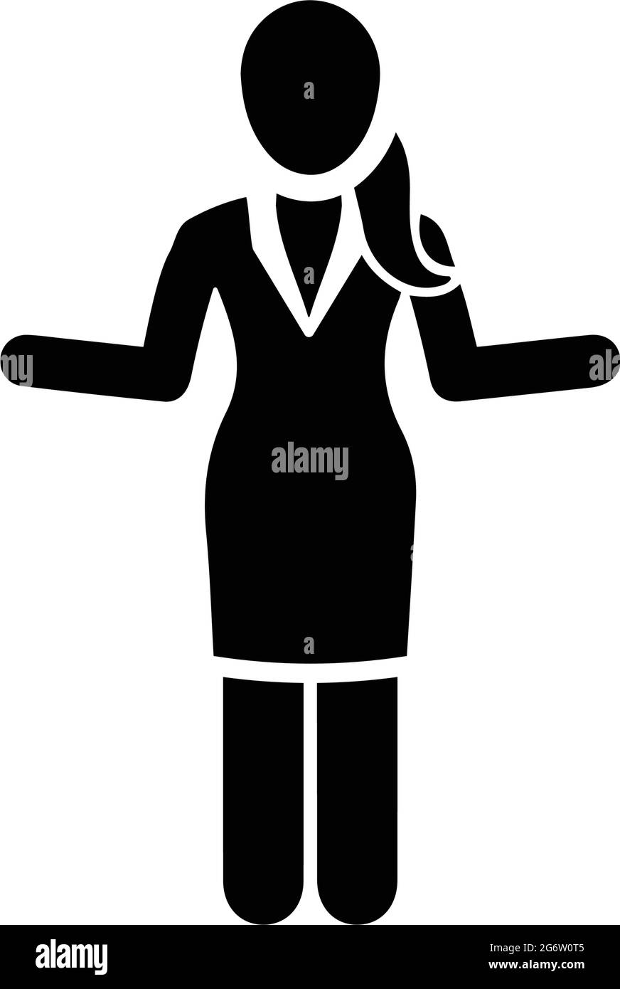 Customer, female, talking icon is isolated on white background. Use for ...