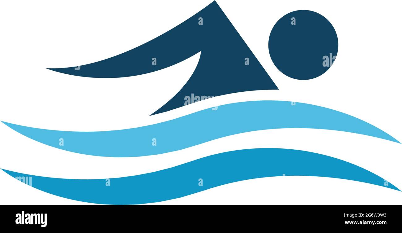 Swim. Swimming icon logo design concept illustration vector Stock ...
