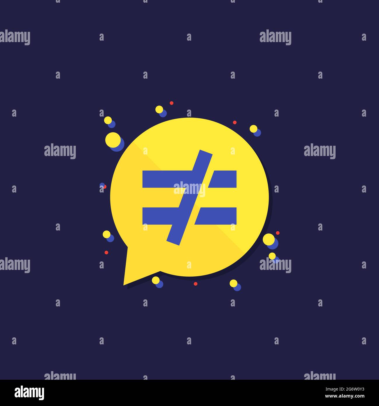 inequality or unequal vector icon Stock Vector Image & Art - Alamy