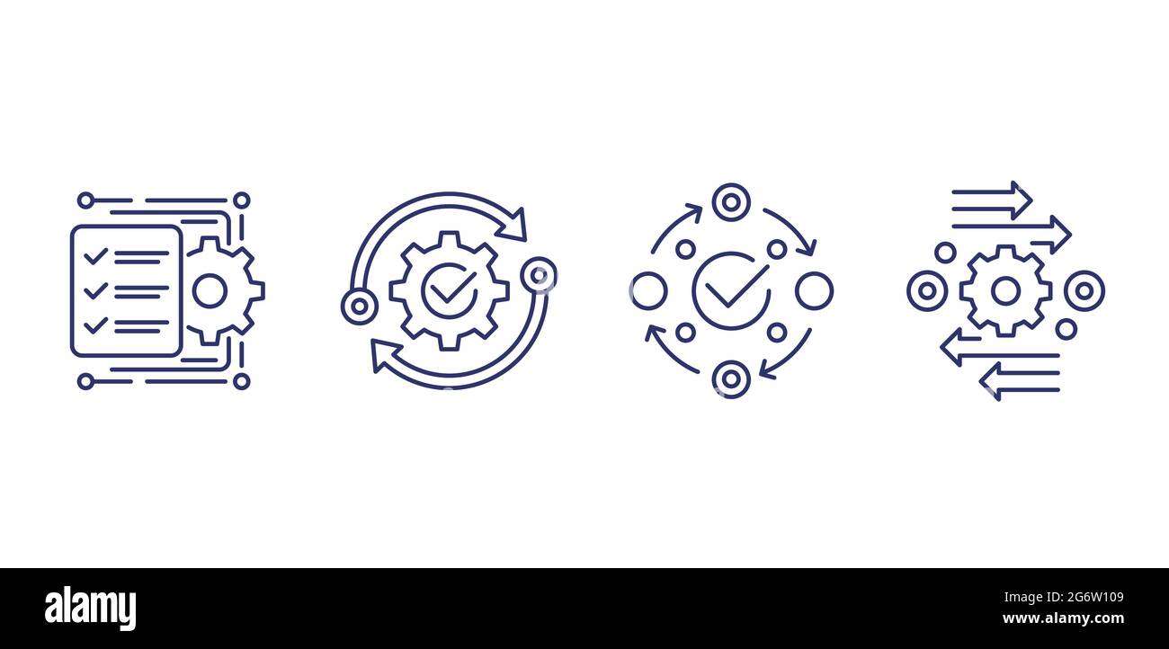 project management, efficiency line icons Stock Vector Image & Art - Alamy