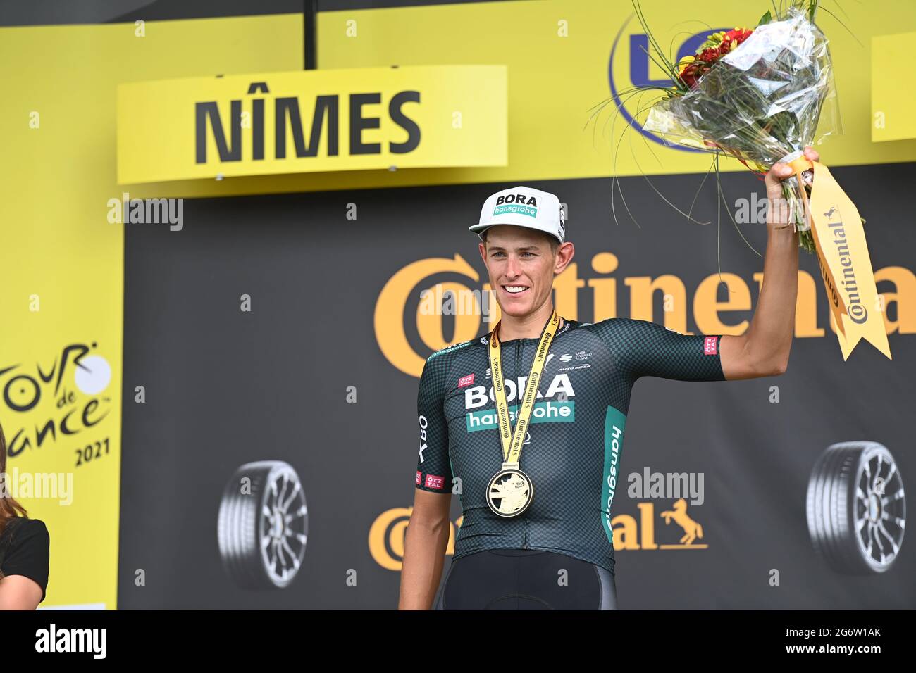 POLITT Nils (GER) of BORA - HANSGROHE wins stage 12 of the Tour de ...