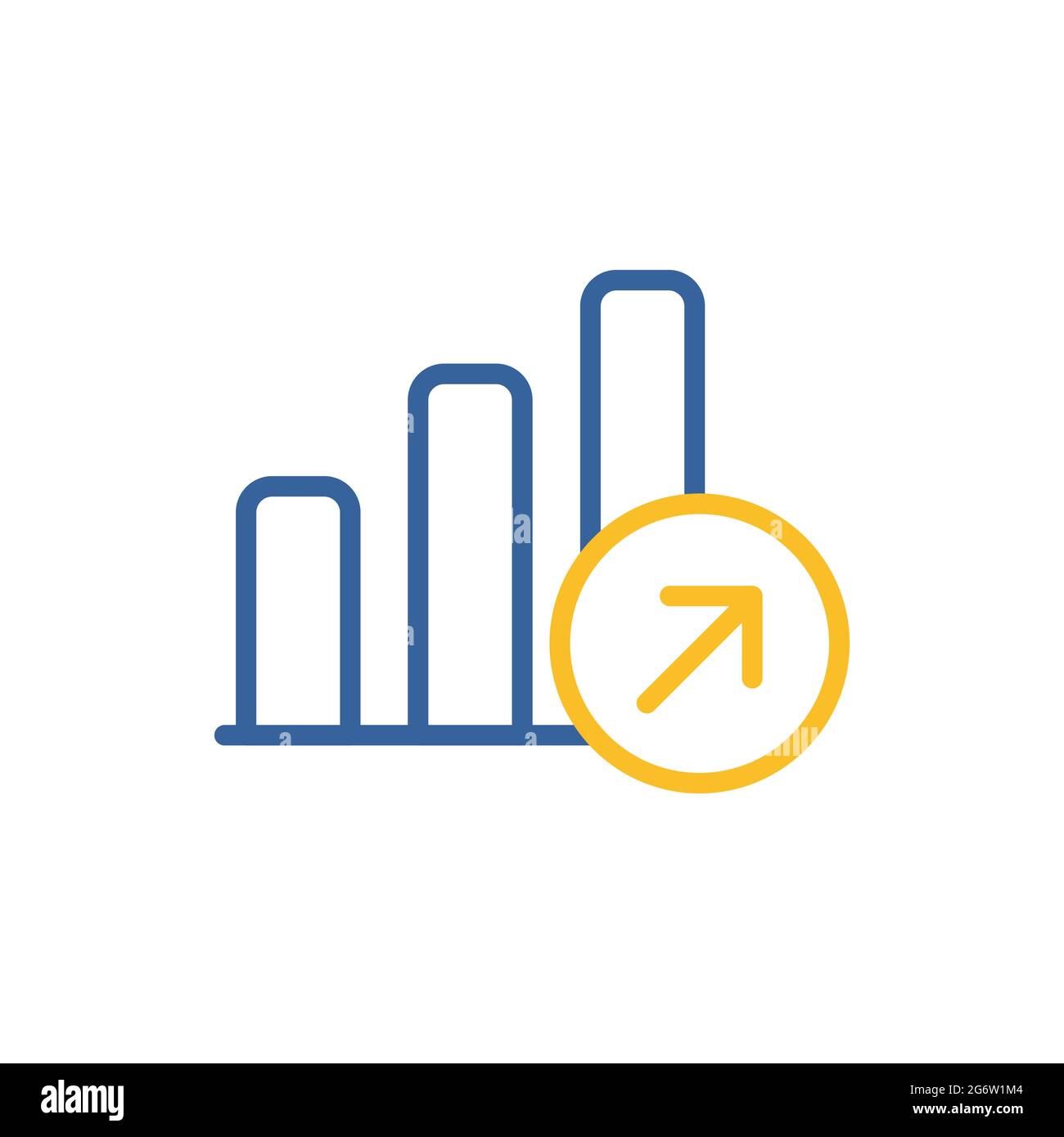 Growth graph outline icon. Finances sign. Graph symbol for your web ...