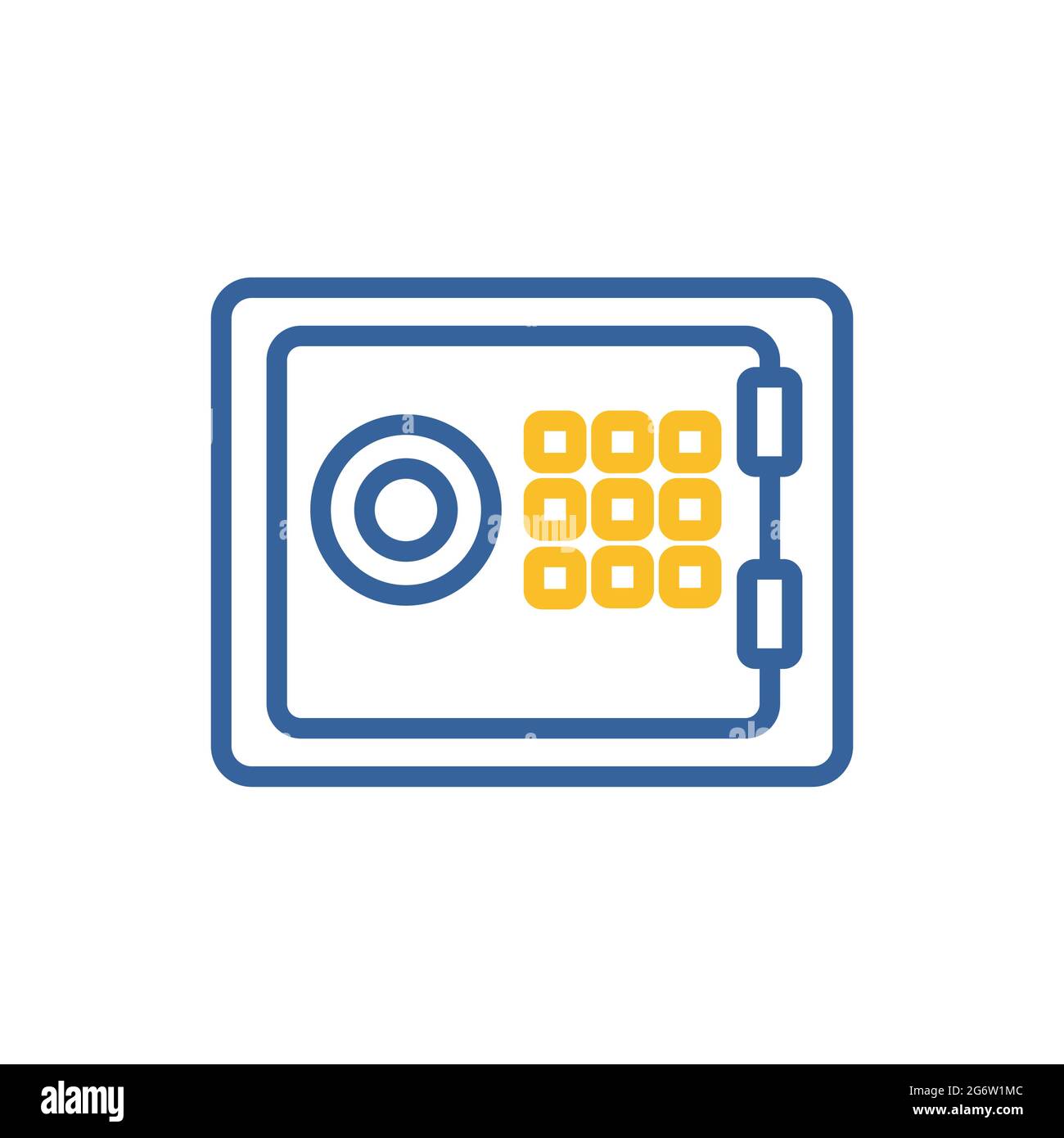 Bank safe outline icon. Finances sign. Graph symbol for your web site ...