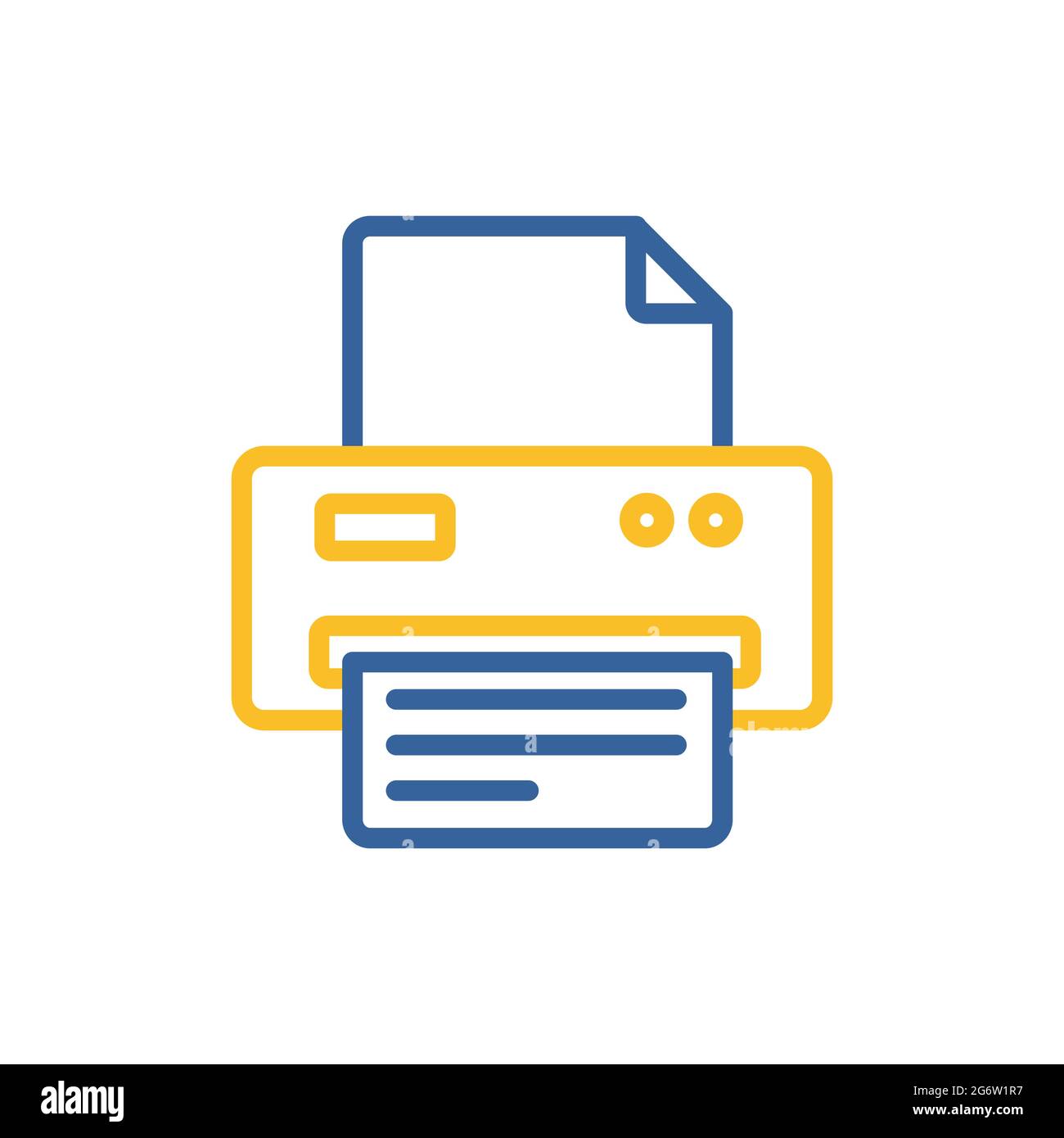 Printer vector outline icon. Office sign. Graph symbol for your web ...