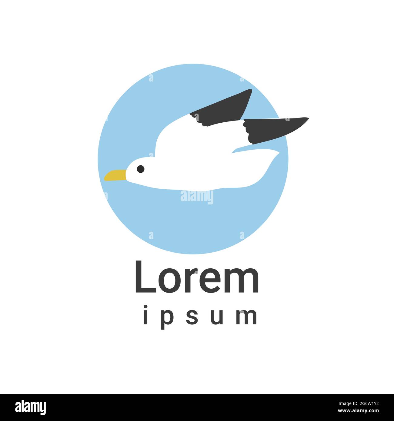 bird logo design template. Gull vector illustration Stock Vector Image ...