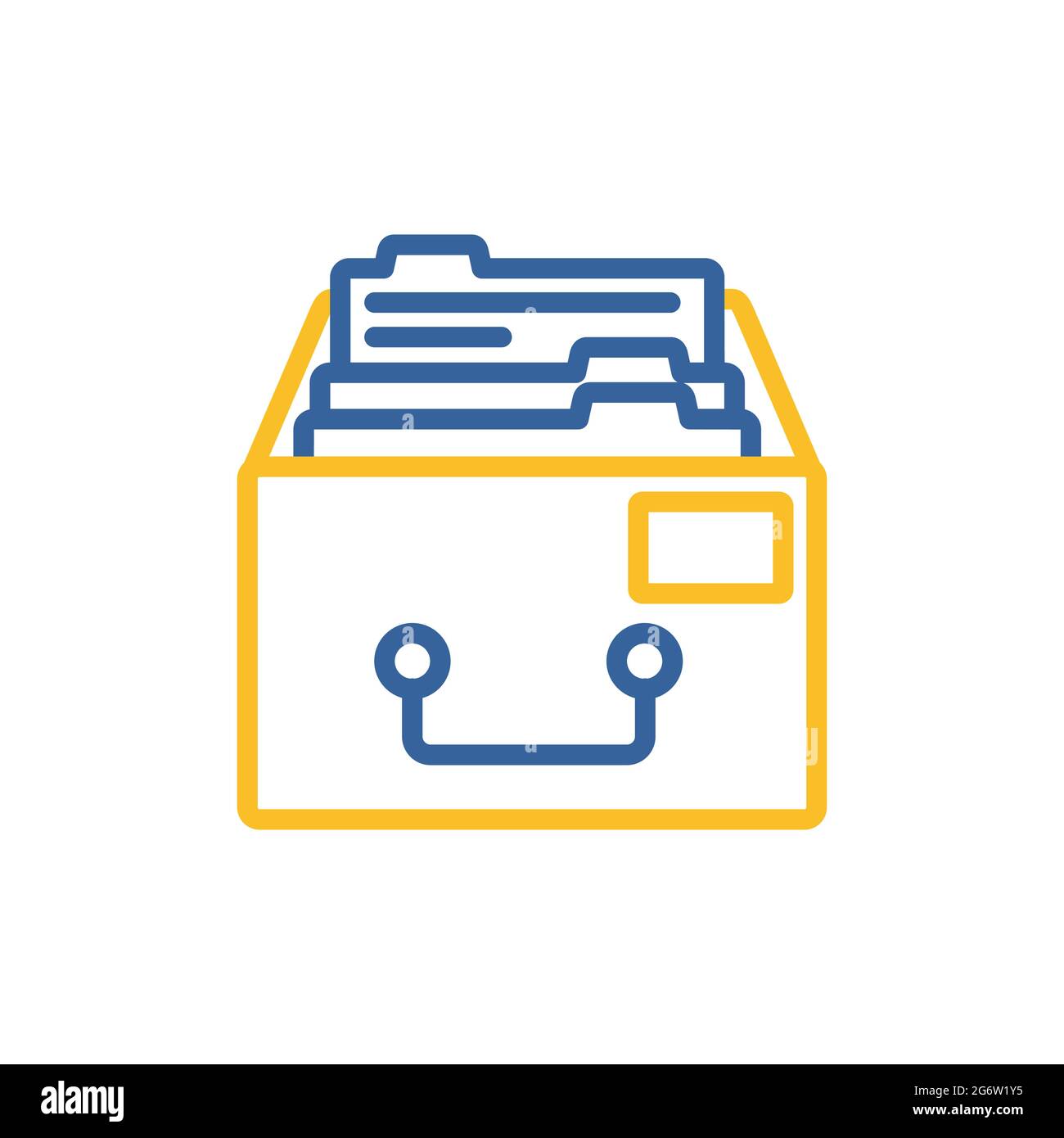 Filing Cabinet outline icon. Workspace sign. Graph symbol for your web ...