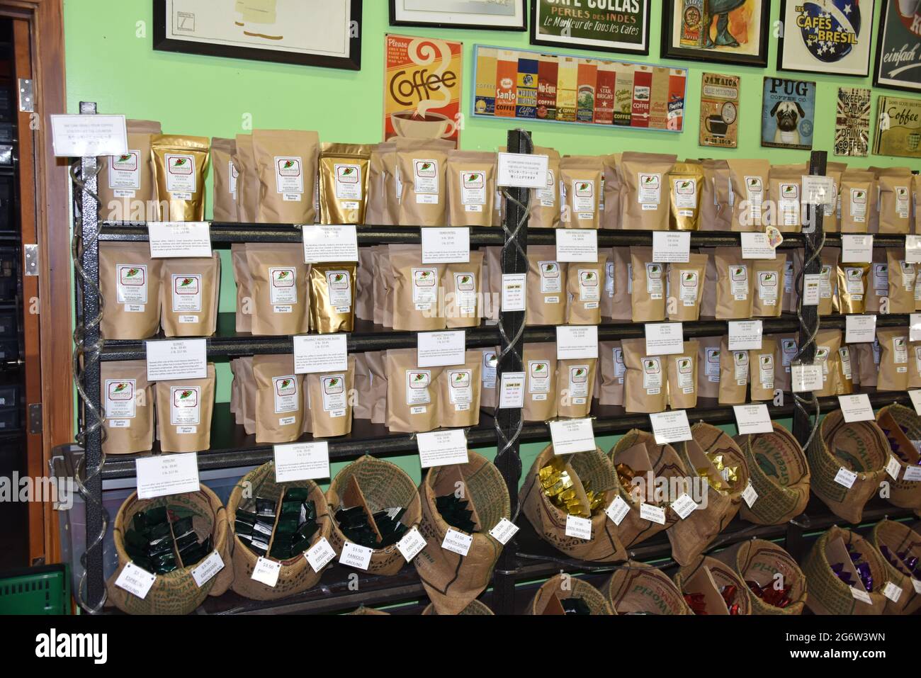 Oahu, HI. U.S.A. 6/2/2021. Green World Coffee Farm. Green Farm is a ...