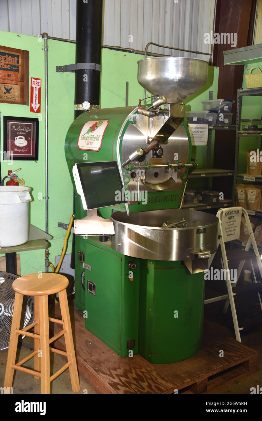 Oahu, HI. U.S.A. 6/2/2021. Green World Coffee Farm. Green Farm is a ...