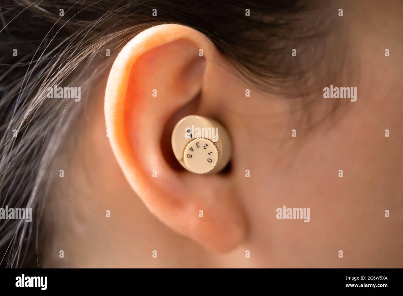 Hearing Aid Deaf Ear Audiology For Handicapped Stock Photo - Alamy