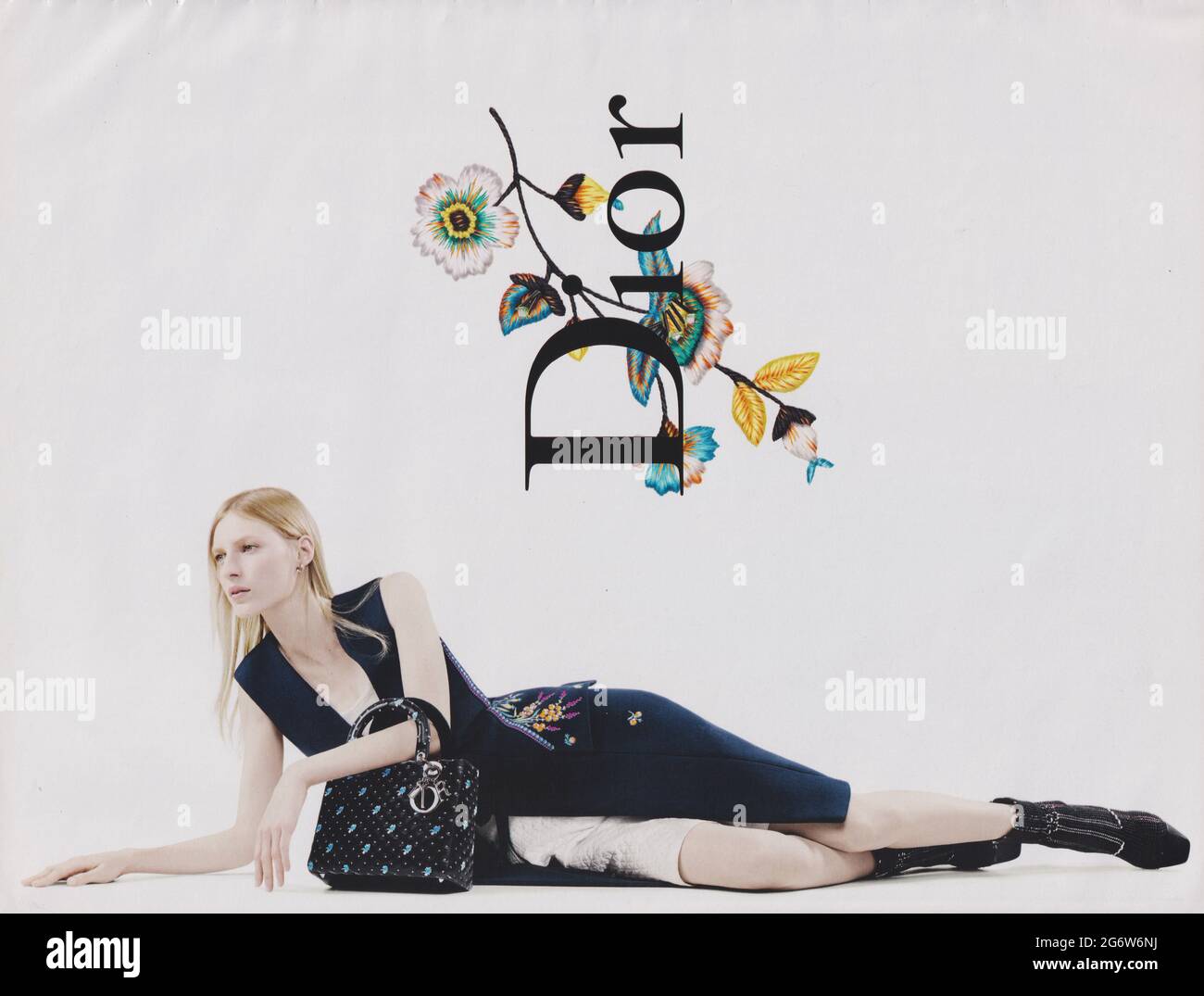 poster advertising Dior fashion house in paper magazine from 2015 year ...