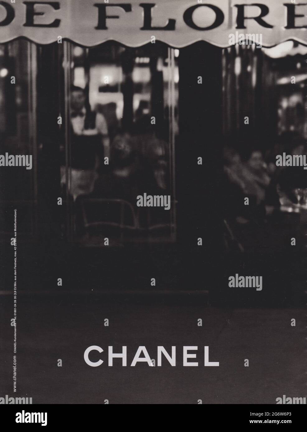poster advertising CHANEL fashion house with Gisele Bundchen in paper ...