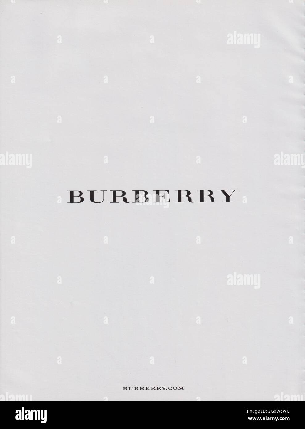 poster advertising Burberry fashion house in paper magazine from 2015 ...