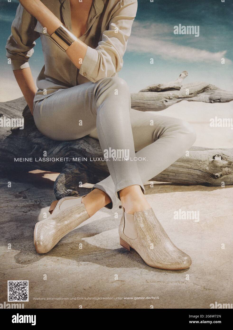 poster advertising Gabor fashion house in paper magazine from 2015 year ...