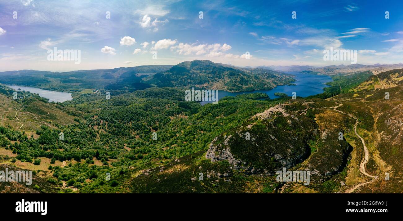 Loch katrine aerial view hi-res stock photography and images - Alamy
