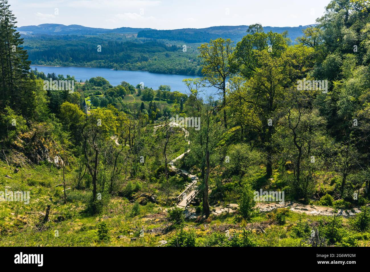 Loch katrine aerial view hi-res stock photography and images - Alamy