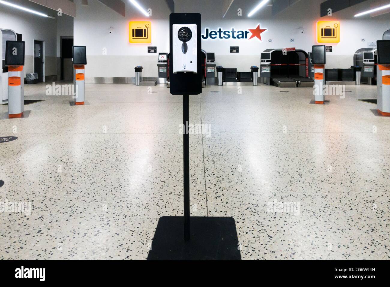 Deserted Jetstar Airline Terminal at Tullamarine Airport Melbourne ...