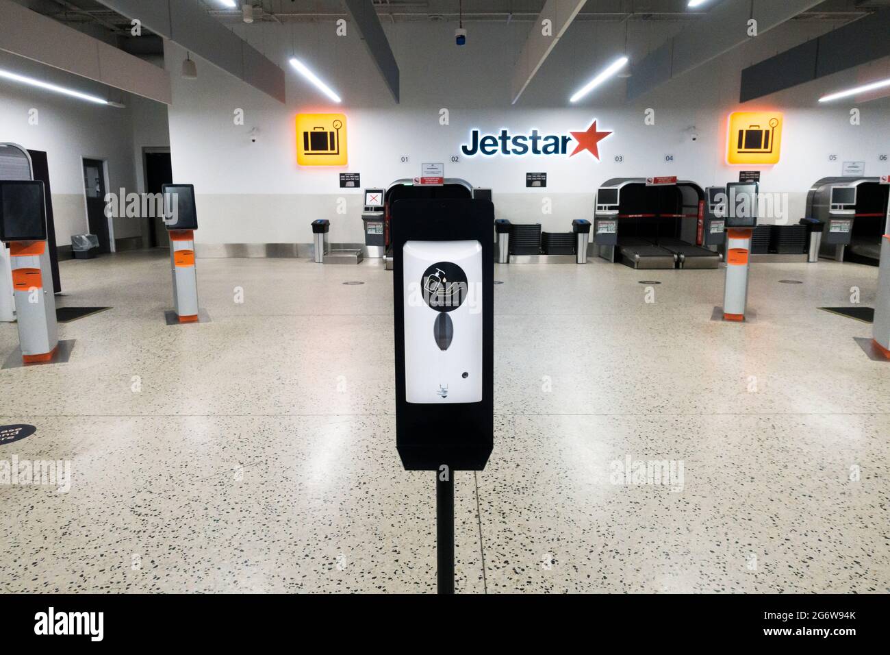 Deserted Jetstar Airline Terminal at Tullamarine Airport Melbourne ...