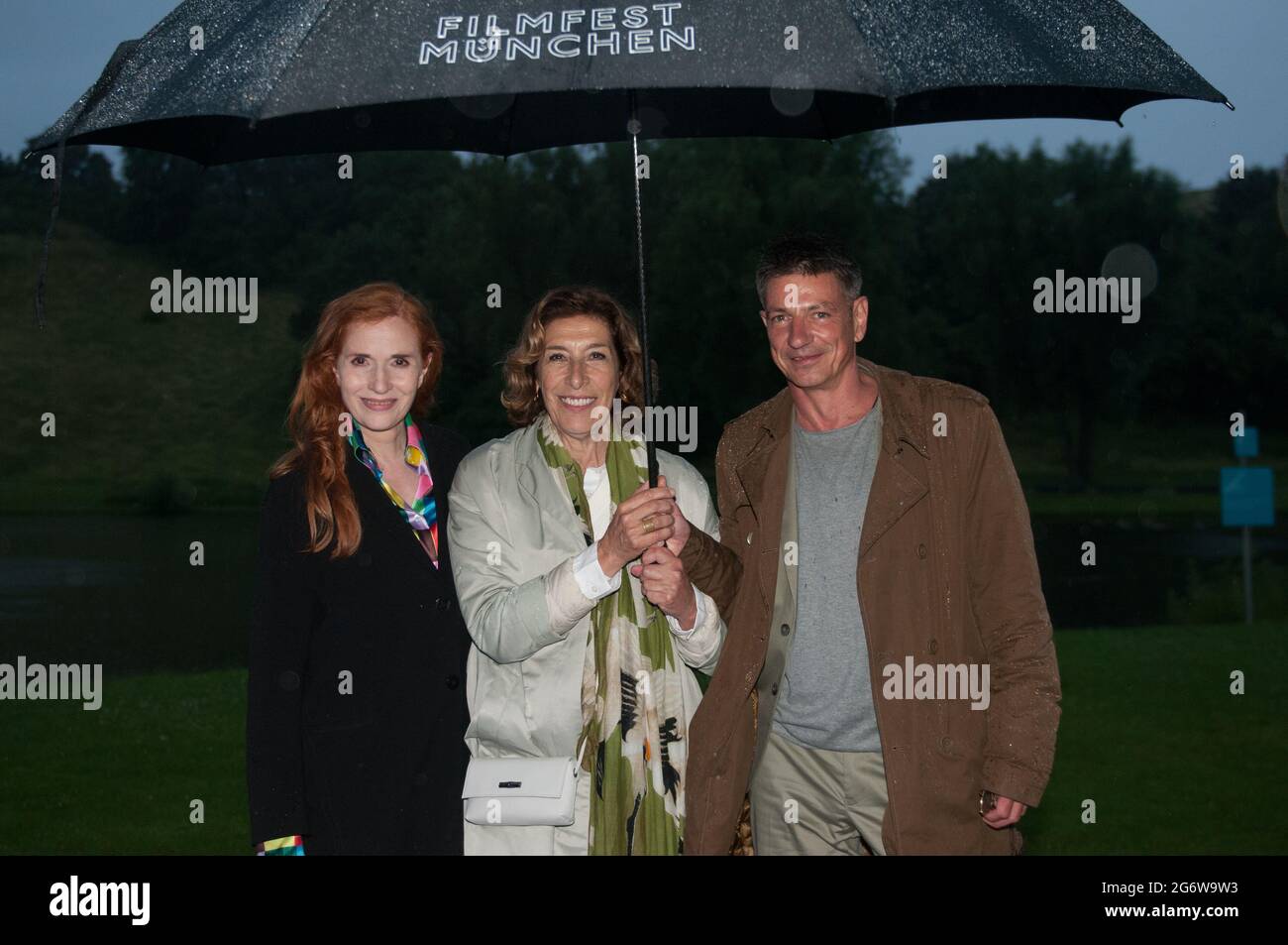 Adele Neubauer, Sibylle Canonica and Dirk Kummer seen before the ...