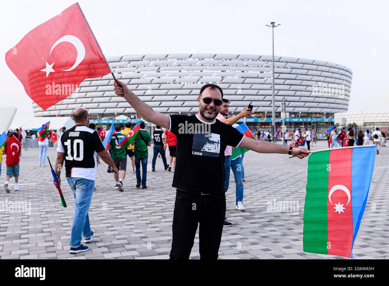 Baku, Azerbaijan - June 20: TurkeyÕs Supporters arriving at Baku ...