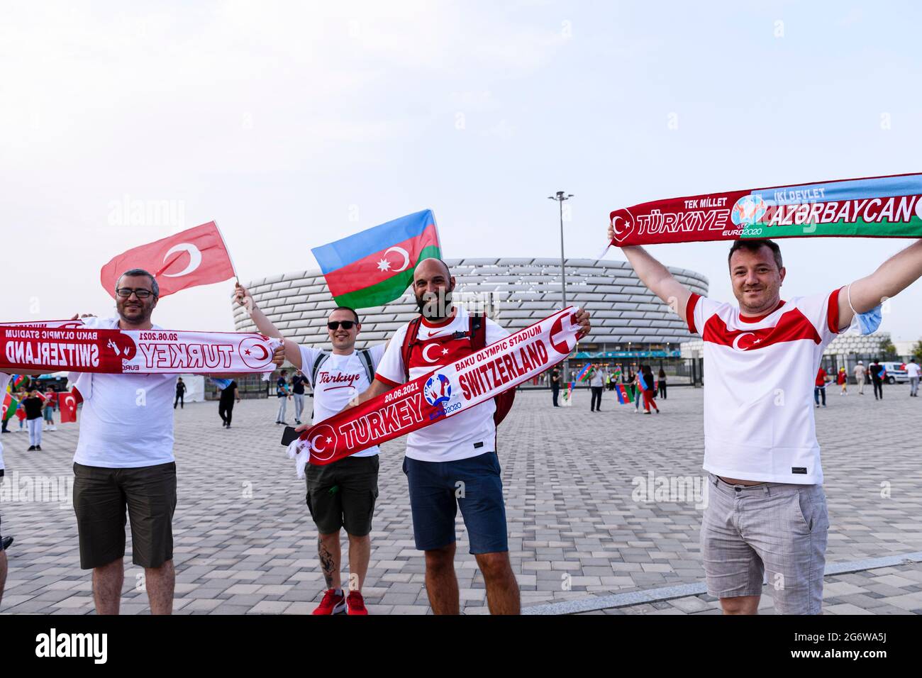 Baku, Azerbaijan - June 20: TurkeyÕs Supporters arriving at Baku ...