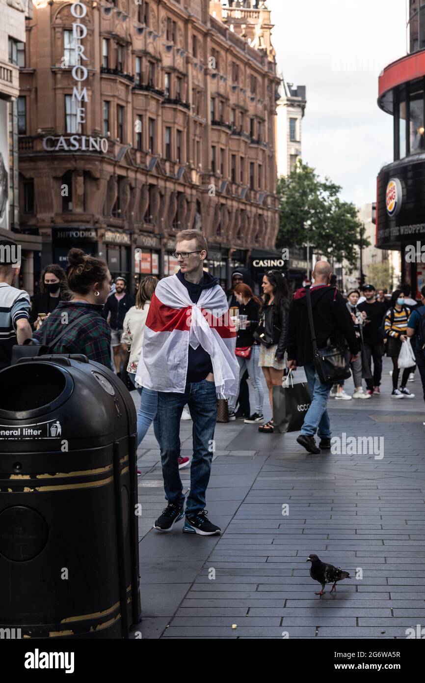 London Leicester Square Euros Celebrations Stock Photo - Alamy