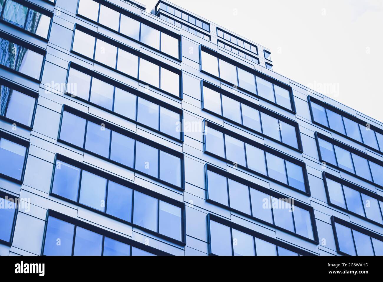 Corporate office building in financial district, modern skyscraper in ...